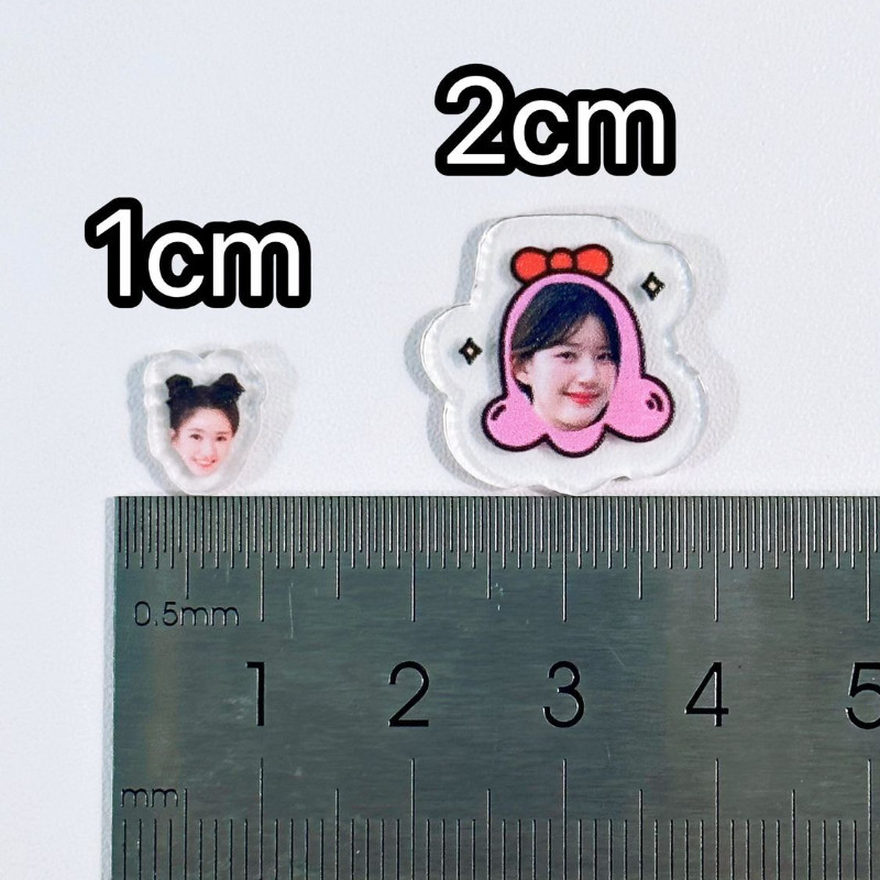Customized 1cm 2cm DIY Shaker Phone Case Acrylic Heads baby's faces ...