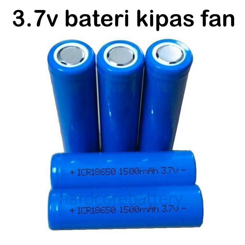 18650 kipas fan lampu battery bateri 3.7v 4.2V rechargeable lithium ion ...