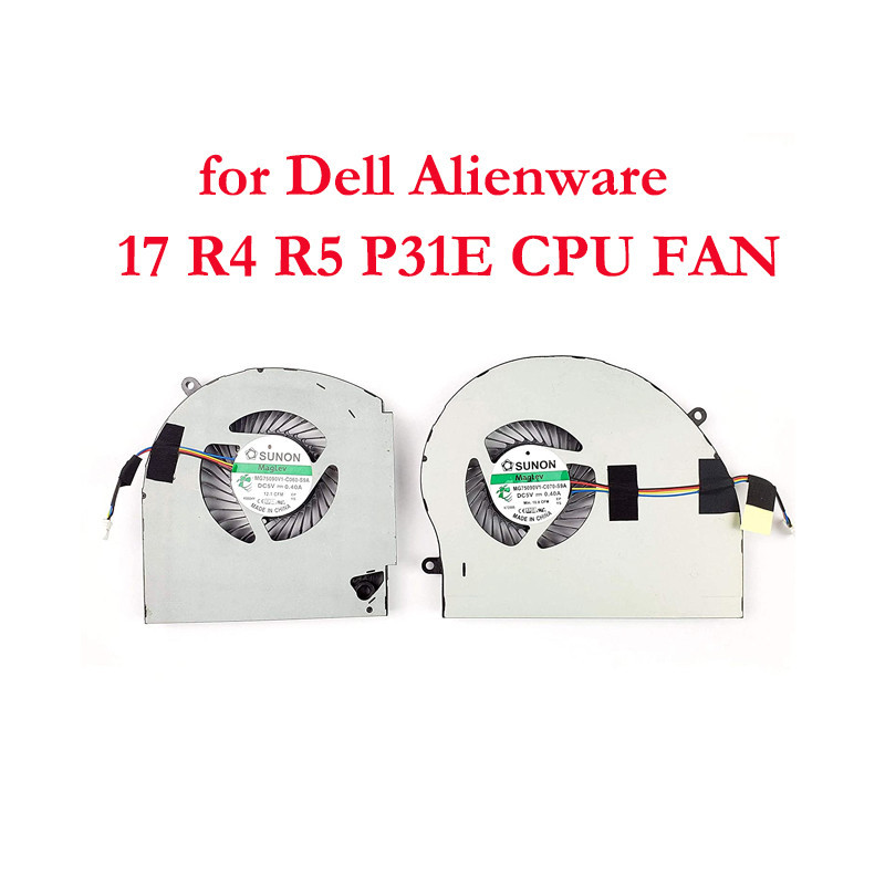 CPU GPU Cooling Fan Compatible for Dell Alienware 17 R4 17 R5 P31E ...