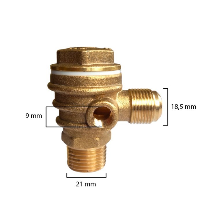 Check Valve One Way Air Compressor Valve 1/2 HP - 2 HP 16 Bar Brass ...