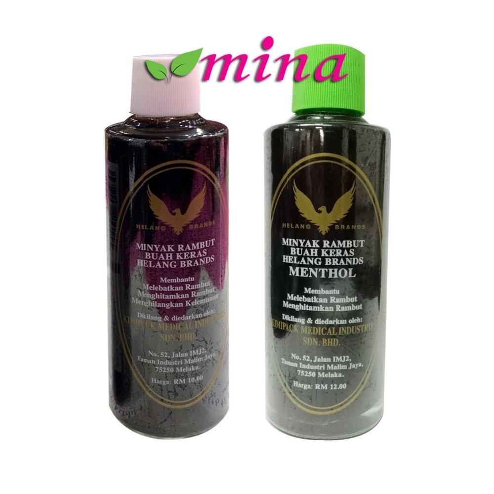 LABU HELANG Minyak Rambut Buah Keras Menthol Hijau 85ml Tradisional ...