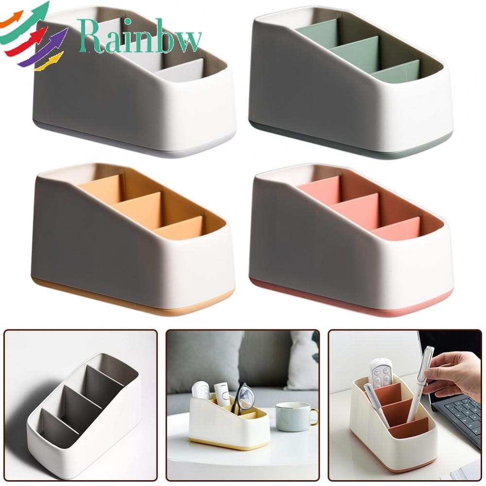TV Remote Control Holder Table Storage Box 4 Grid Desktop Tidy ...