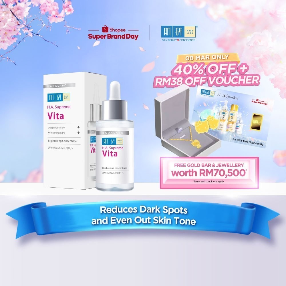 Hada Labo HA Supreme Vita Brightening Concentrate Booster Serum (30ml ...