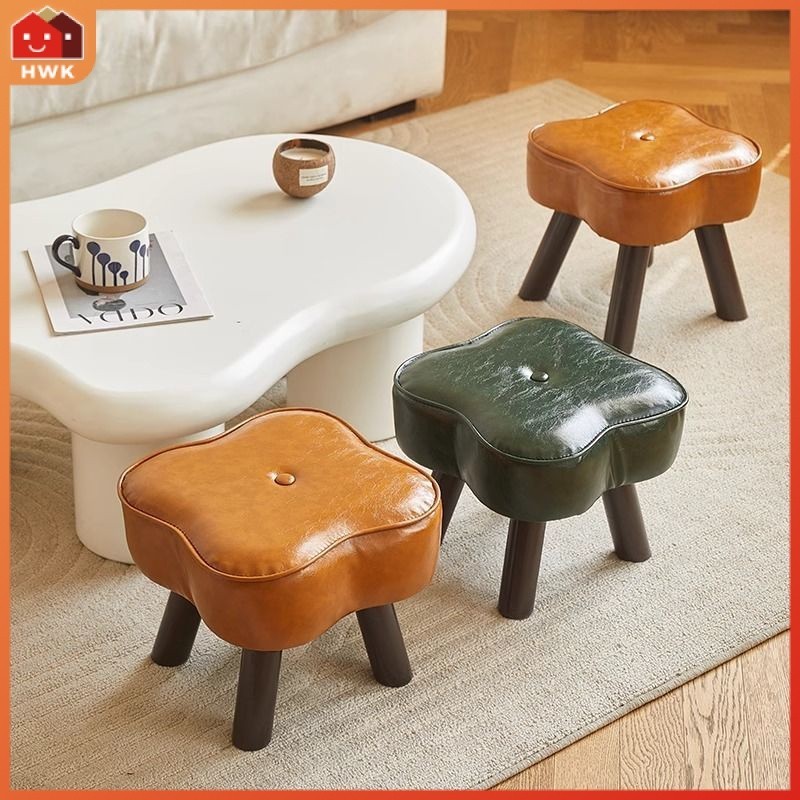Stool Home Low Stool Living Room Sofa Stool Solid Wood Bench Doorway ...