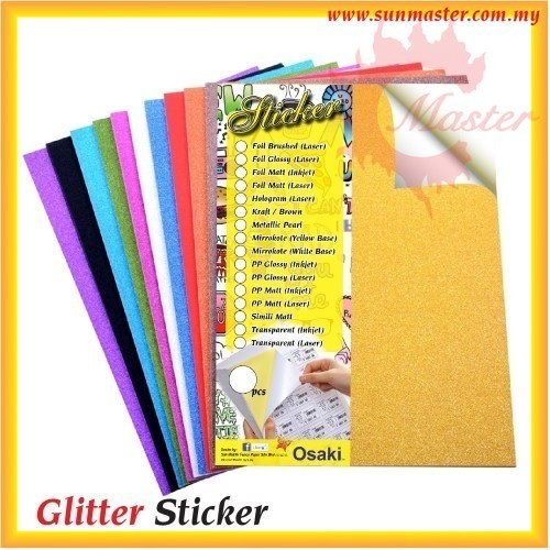 A4 Glitter Sticker | EVA Form Sticker | Sparkling Sticker | Metallic ...
