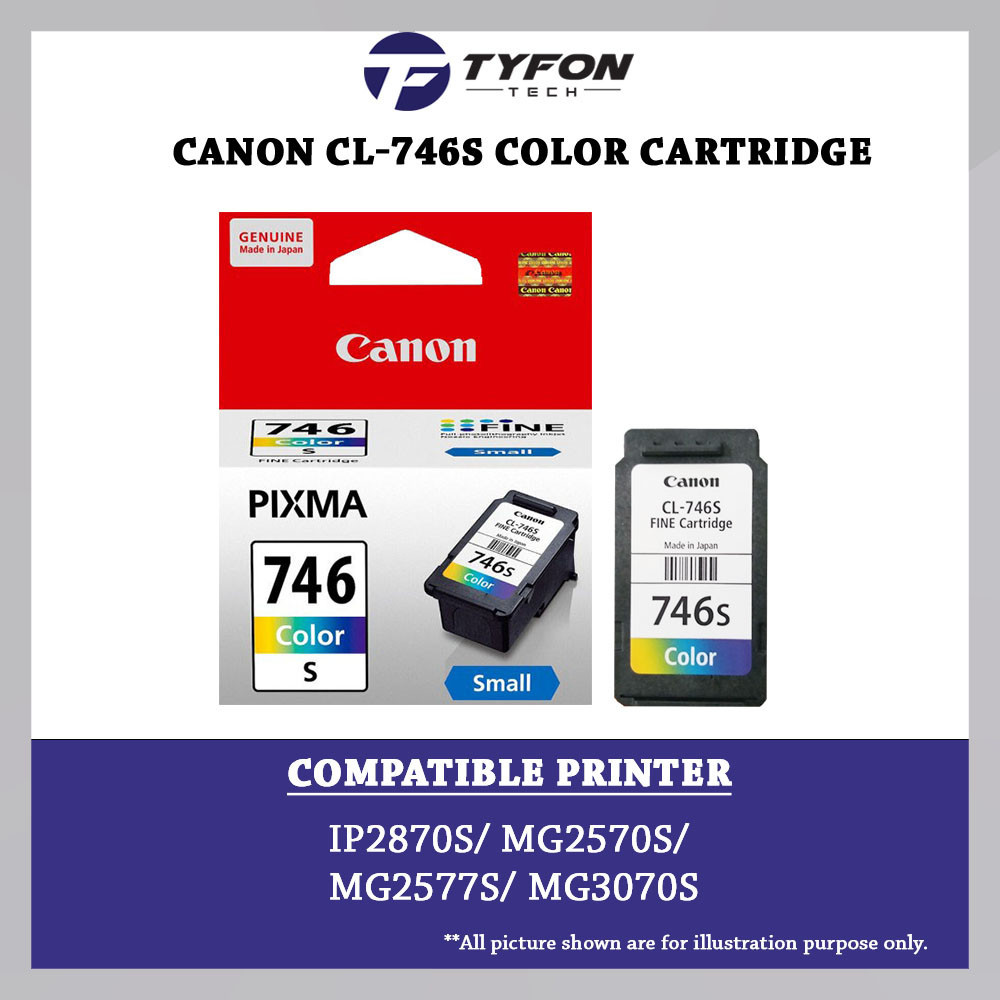Canon CL-746S Color Cartridge (0737C005AA) For PIXMA IP2870S/ MG2570S ...