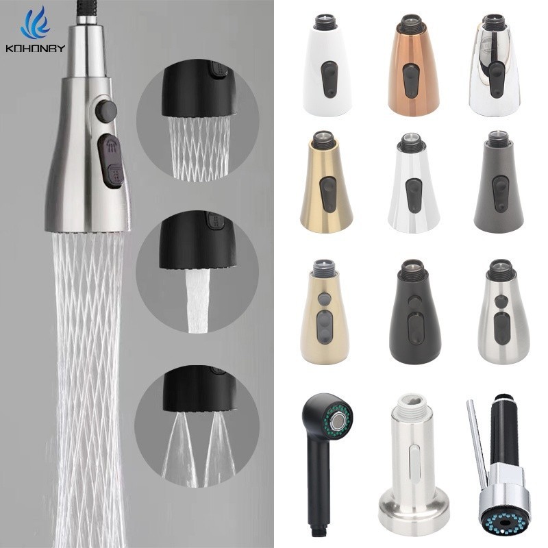 Pull Sprinkler Brushed Black Pull Sprinkler Pull-out Kitchen Faucet ...