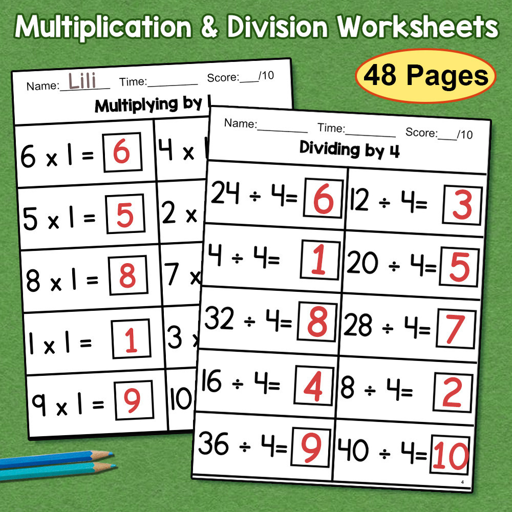 Multiplication Division Oral Questions Exercise Book Elementary School ...