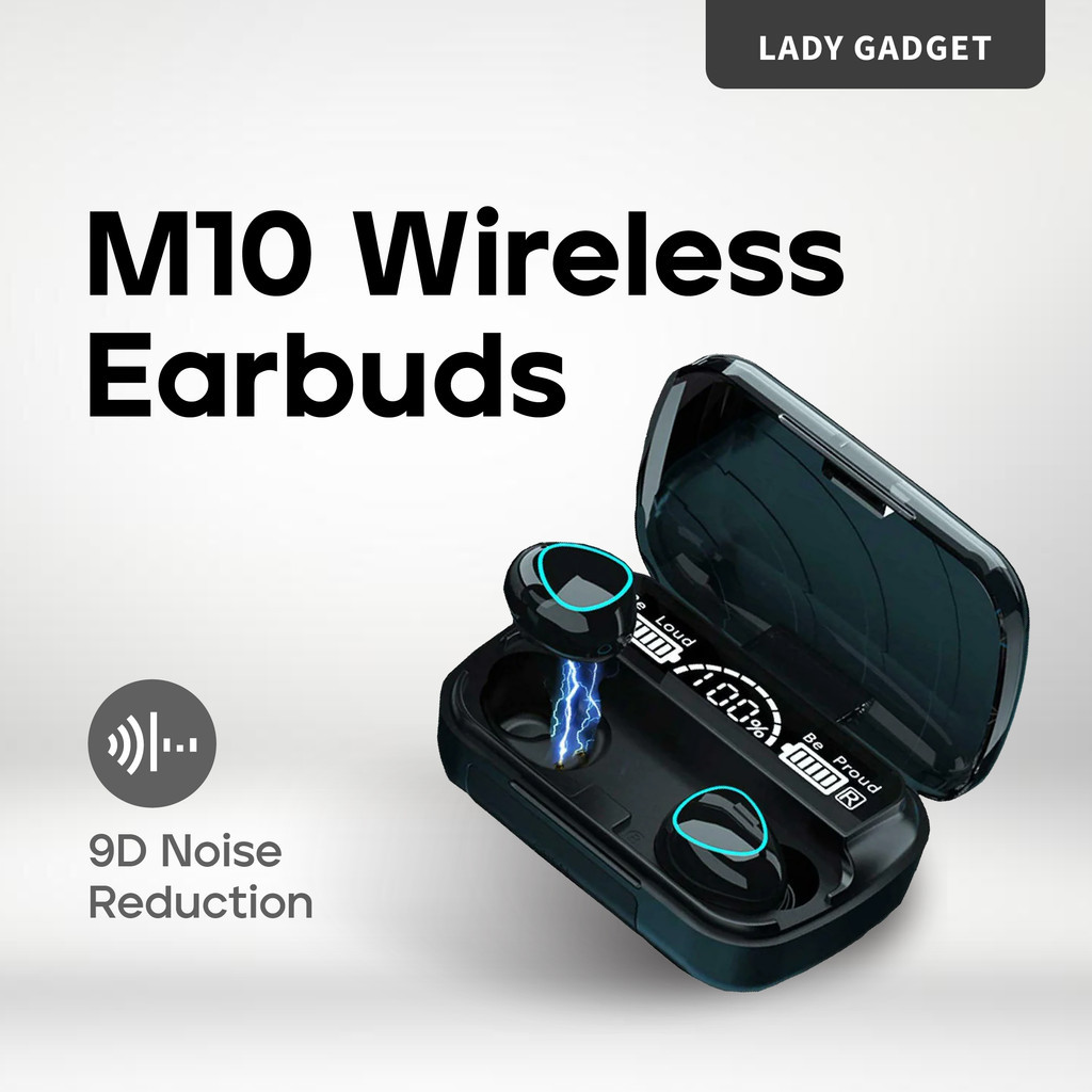 M10 TWS Wireless Headphones Earphones Charging Box Bluetooth-compatible Waterproof Headsets With ...
