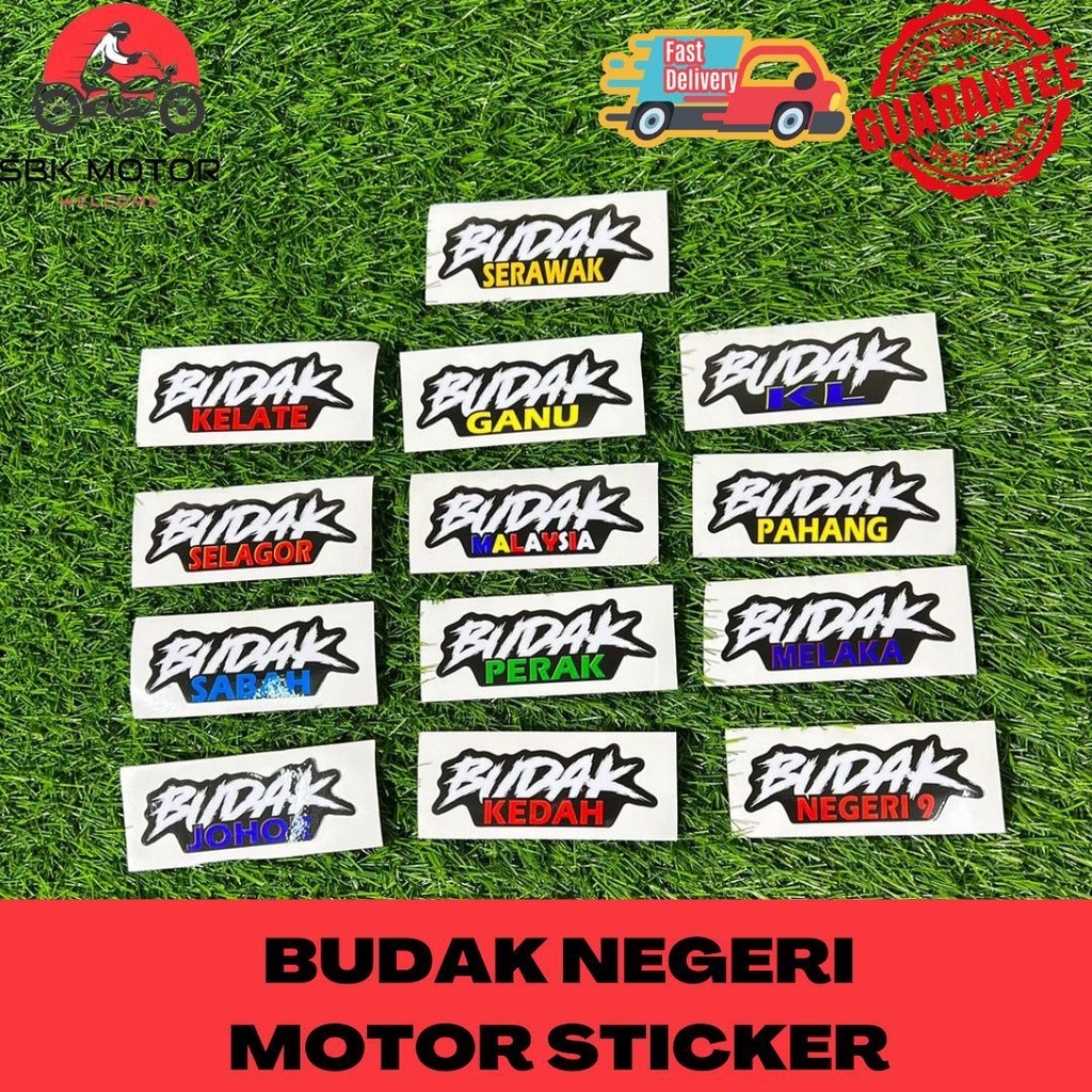 🔥【SBK MOTOR】Pelekat Motor Fancy Budak Negeri | State Emblem Sticker ...