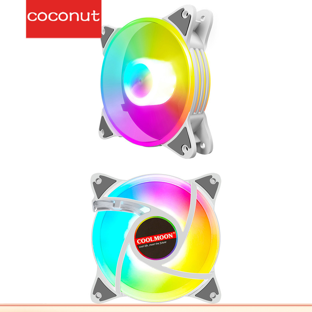 【Coco】Coolmoon 12cm Computer Cooling Fan CPU Processor Dissipation ...