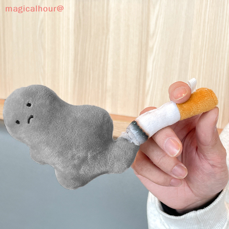 magicalhour Cute Big Elf Pendant Plush Doll Toys Keychain Ghost Fluffy ...