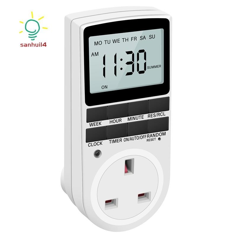 UK Plug Digital Plug Socket, Electrical Programmable Timer Switch | Shopee Malaysia