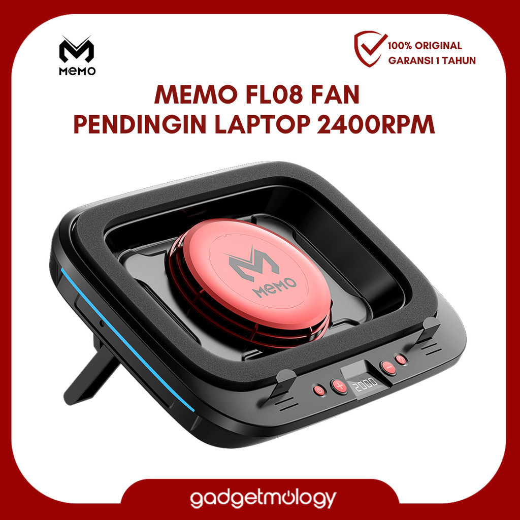 Memo FL08 Laptop Cooling Fan 2400RPM Turbo Compressed Air Cooler RGB ...