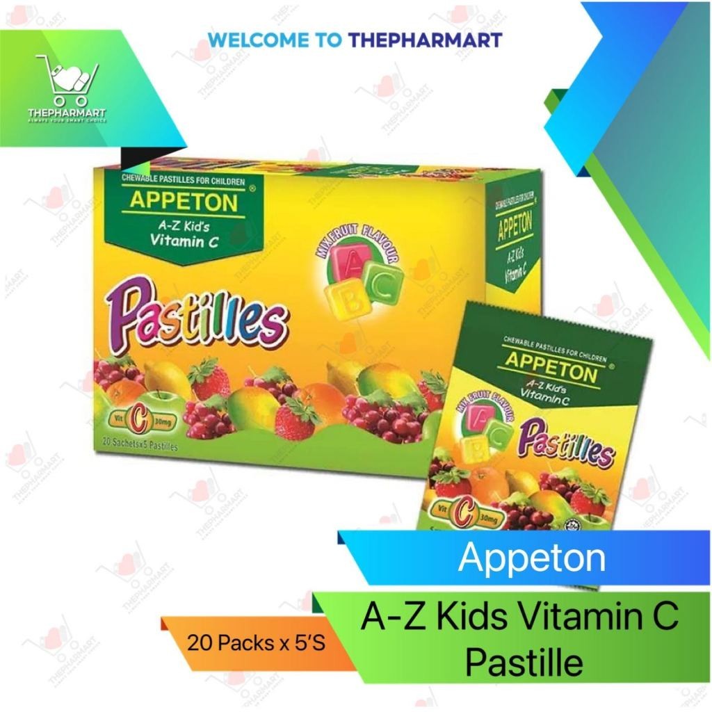 Appeton A-Z Vitamin C Pastilles (20 Sachet x 5's) | Shopee Malaysia