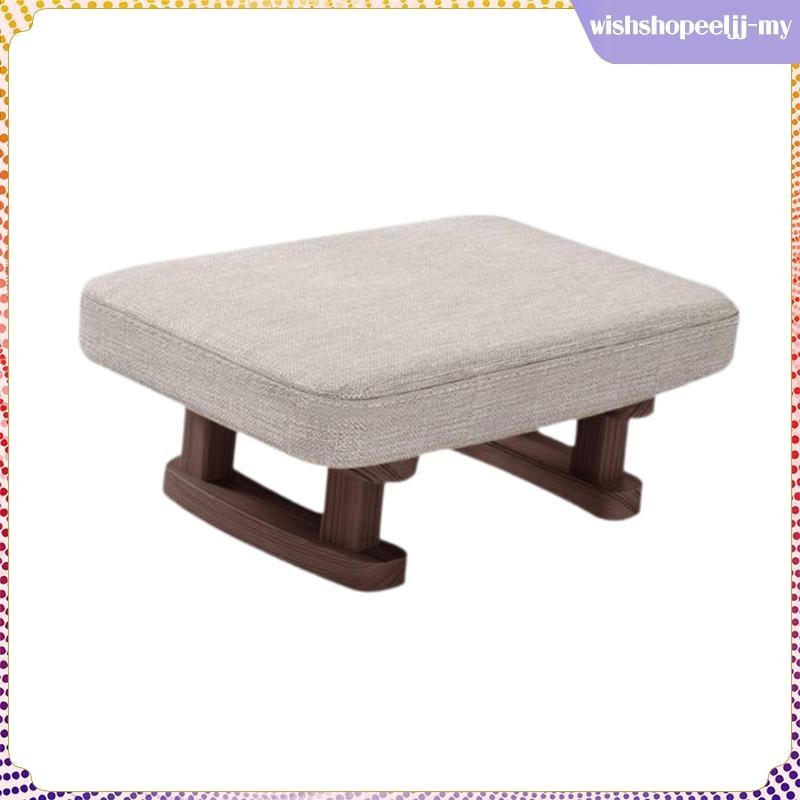 [WishshopeeljjMY] Foot Rest with Wooden Legs Small Ottoman Minimalist ...