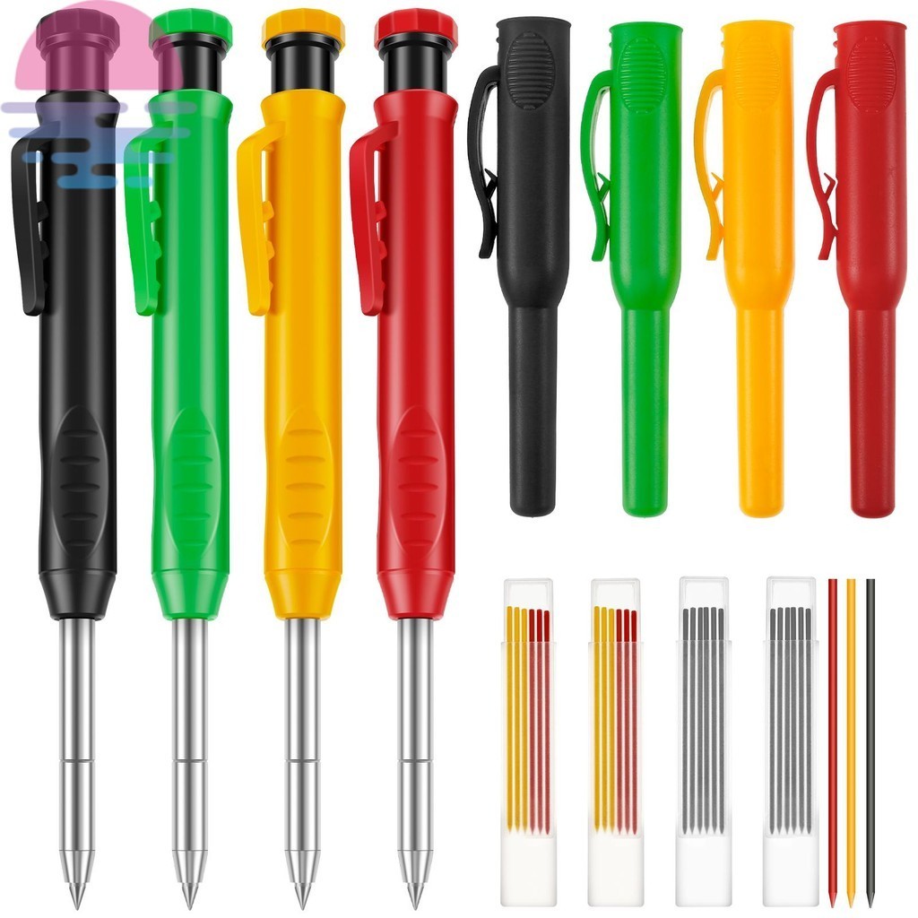 4 Pack Carpenter Pencil Long Nosed Deep Hole Mechanical Pencil ...