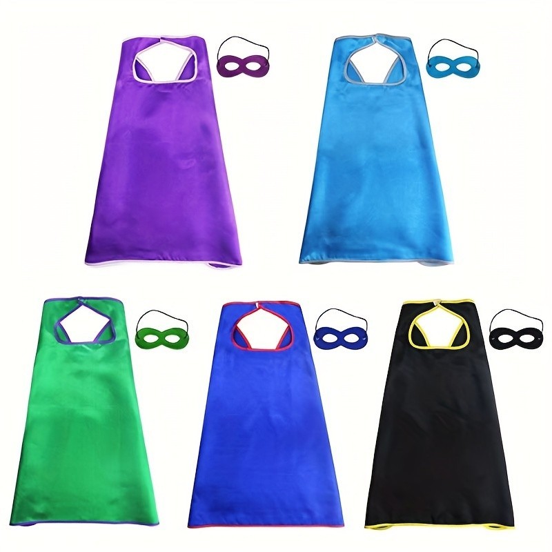 5 Sets Superhero Capes and Masks Sets for Kids Superhero Themed ...