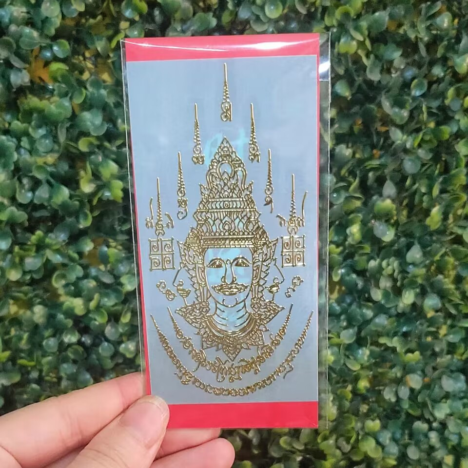 0013 Thailand Four-Faced Buddhist Scriptures Symbol Stickers Metal ...
