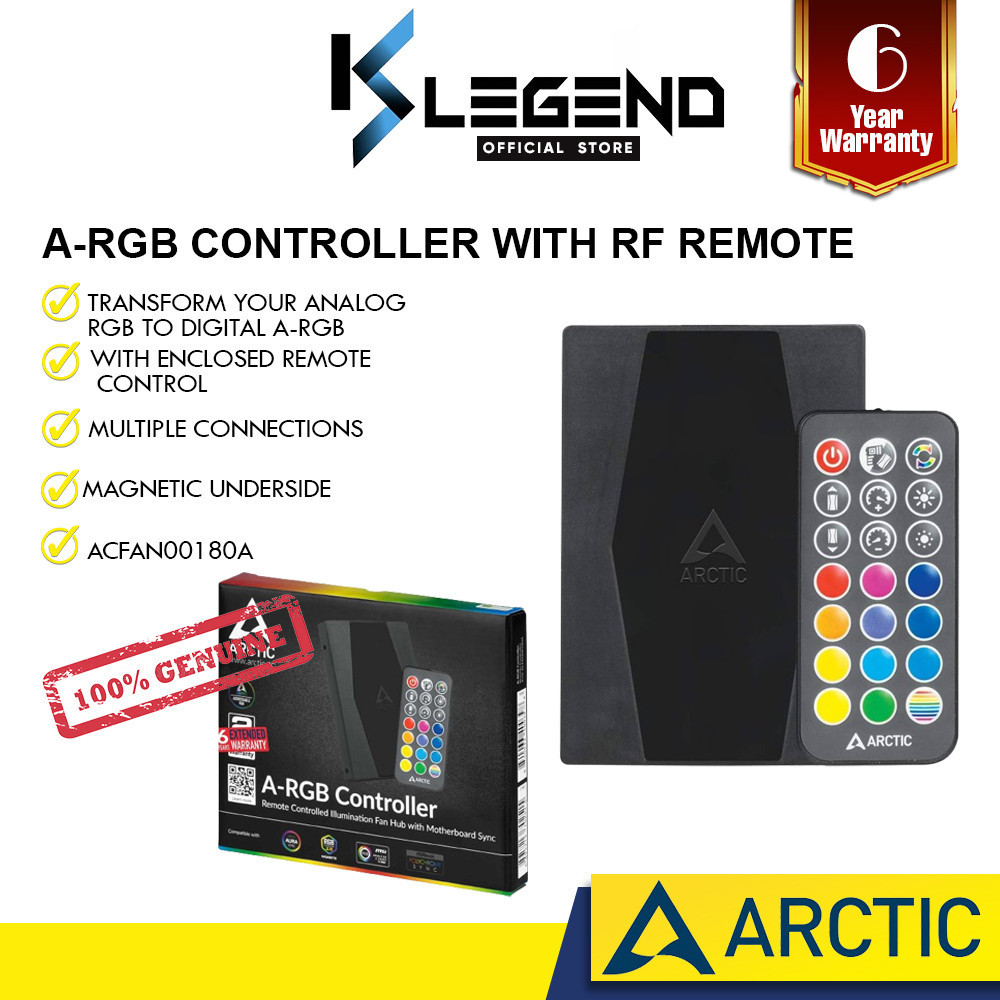 ARCTIC A-RGB controller with RF remote control ARGB HUB- ACFAN00180A ...