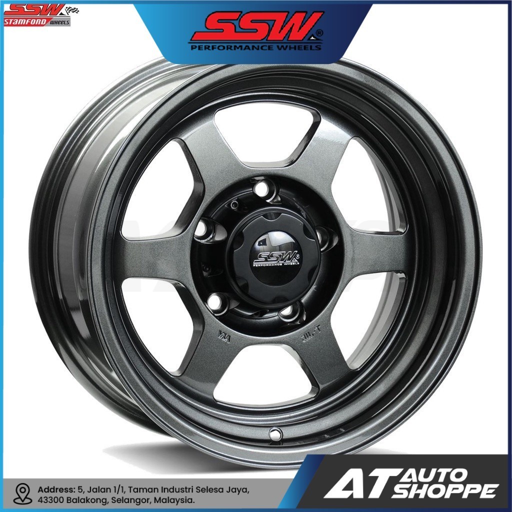 (1PC) SSW WHEELS S188 GUN METAL 16x8J ET0 5hX139.7 4X4 4WD SUV SUZUKI ...