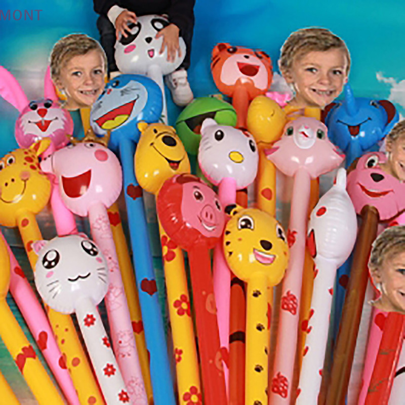 [MONT] Catoon Animals Inflatable Stick Farm Animals Pig Bunny Horse ...