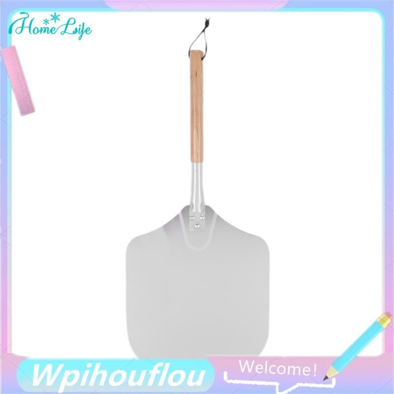 [HoME&life] Square Pizza Peel, Aluminum Pizza Pusher with Wooden Handle, Bread Pusher, the Pizza ...