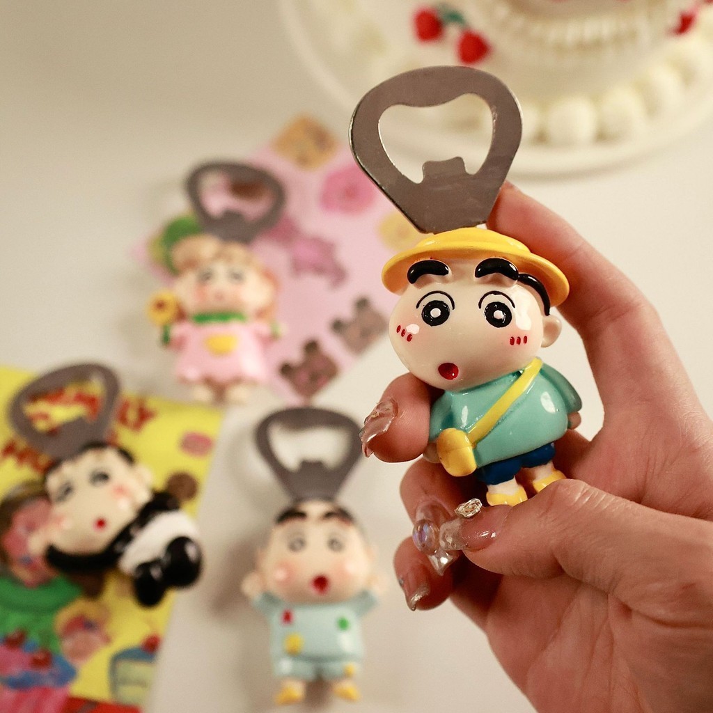 Cartoon Magnetic Bottle Opener Refrigerator Sticker Resin Beer Bottle ...