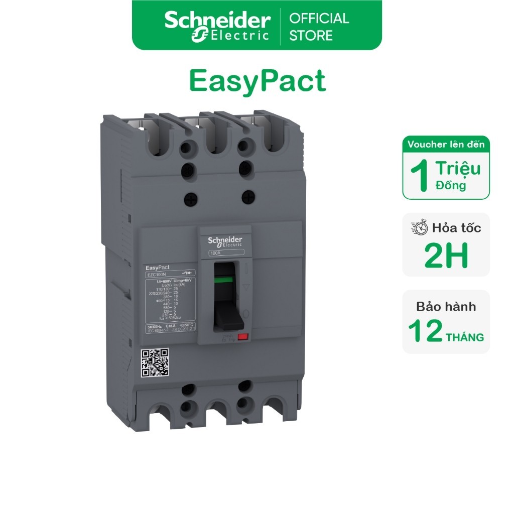 Block Automatic Circuit Breaker (MCCB) 3P Cut Current 15kA - Schneider ...