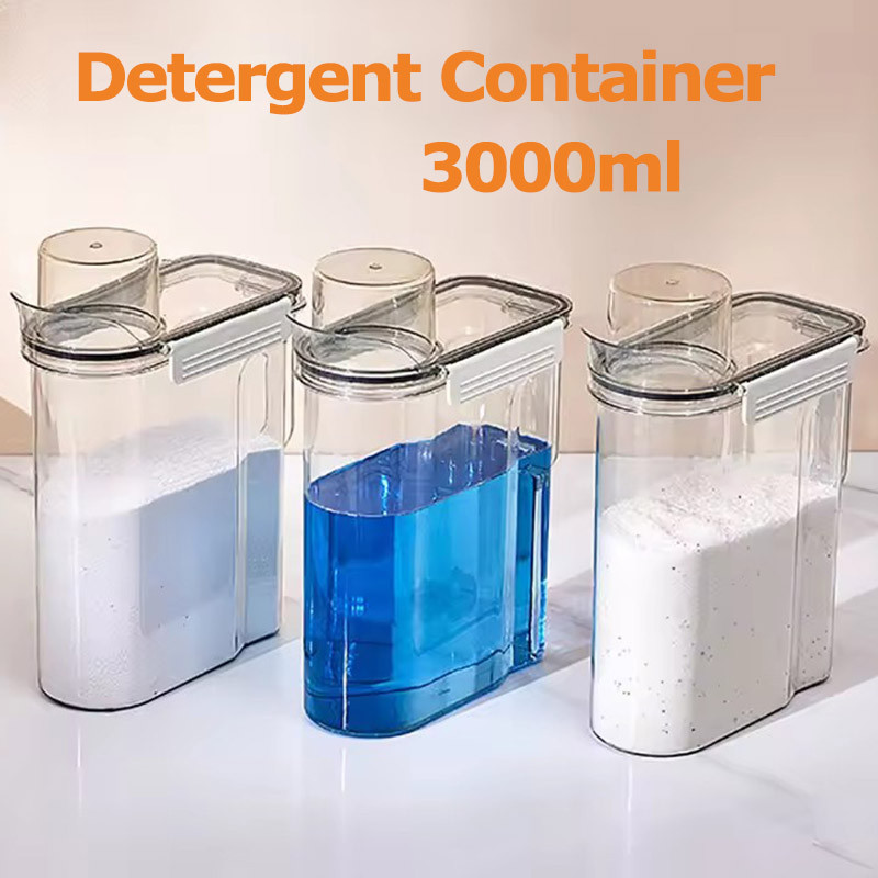 3000ml Detergent Container Laundry Liquid Dispensing Bottle Storage ...