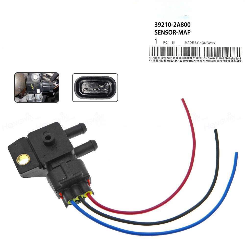 39210-2A800 New DPF Differential Pressure Sensor For Hyundai Santa Fe ...