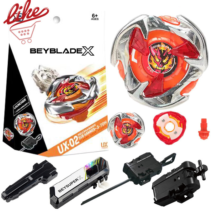 Beyblade X UX-02 Hell Shammer Beyblade Xtreme with Launcher Led Grip ...