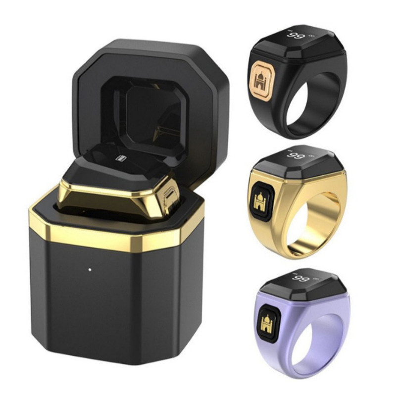 Selangor Stock Smart Tasbih Tally Counter Ring Alloy Body Ring for ...