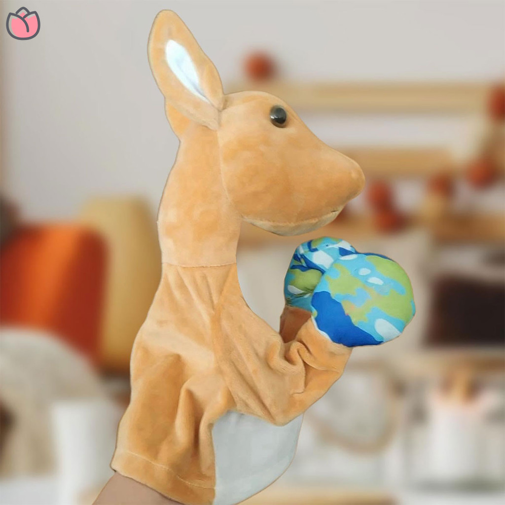 Kangaroo Hand Puppet,Kangaroo Action Puppet - Soft Plush Puppets, Hand Puppets for Kids, Hand ...