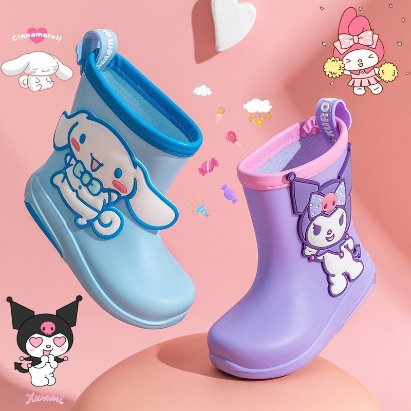 Sanrio Rain Boots for Children's Cartoon Kuromi Anti Slip and Wear ...