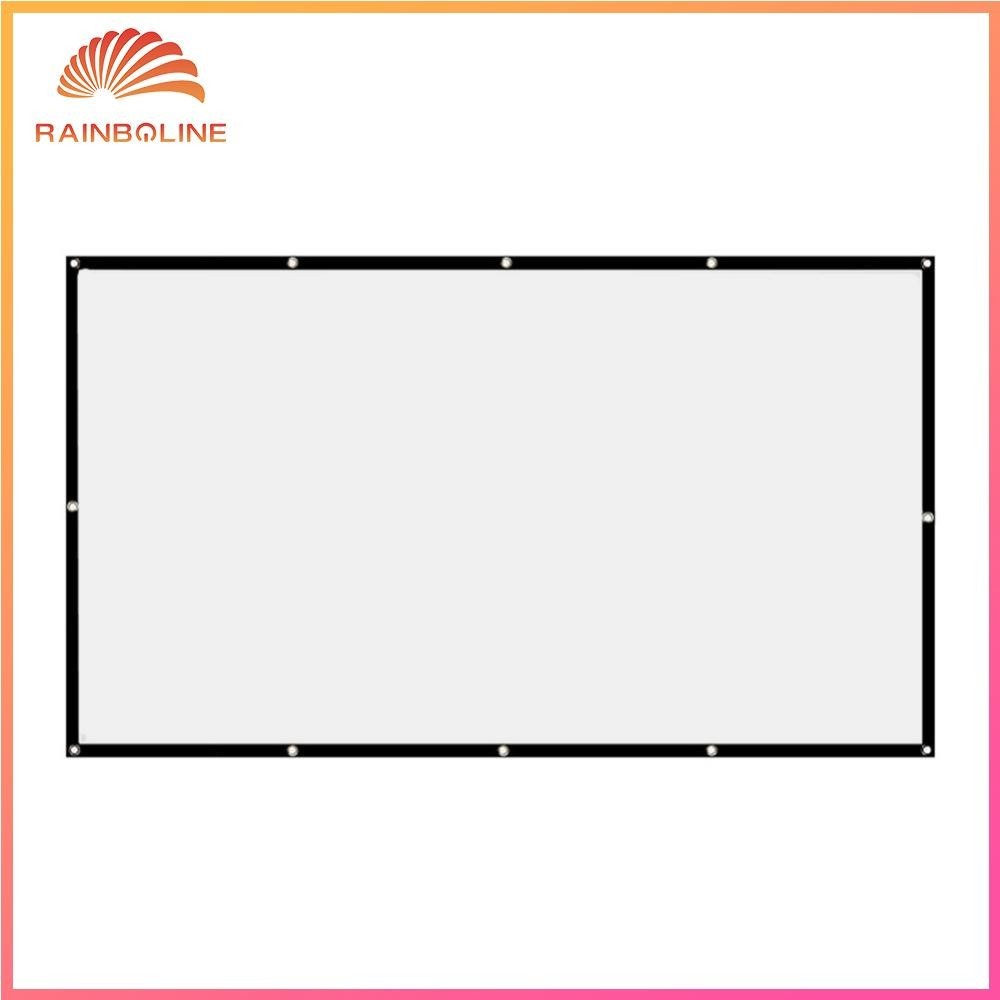 Rain 16:9 Projector Screen Projection Reflective Curtain Screen Simple ...