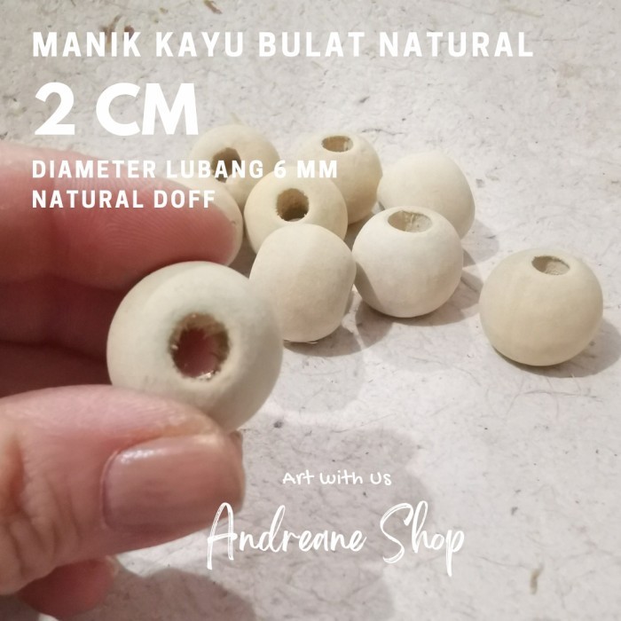 KAYU Natural 2cm Round Wooden Beads (1Pcs) | Shopee Malaysia