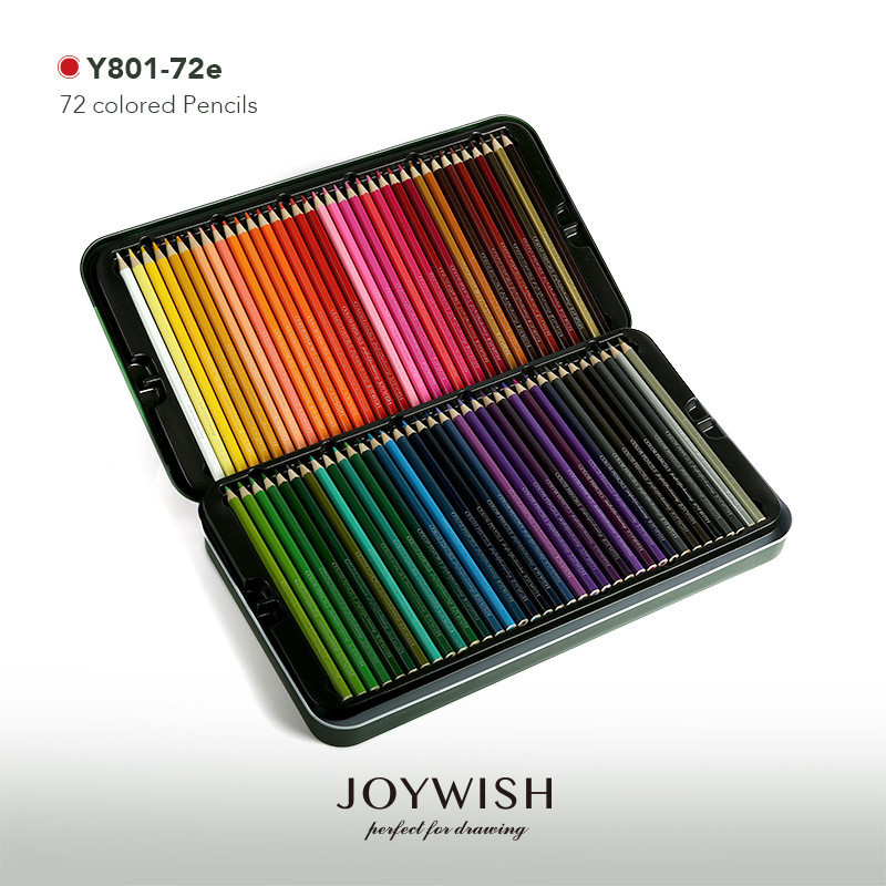 Handbook iron box set 72 color pencils foreign pencil drawing prize ...