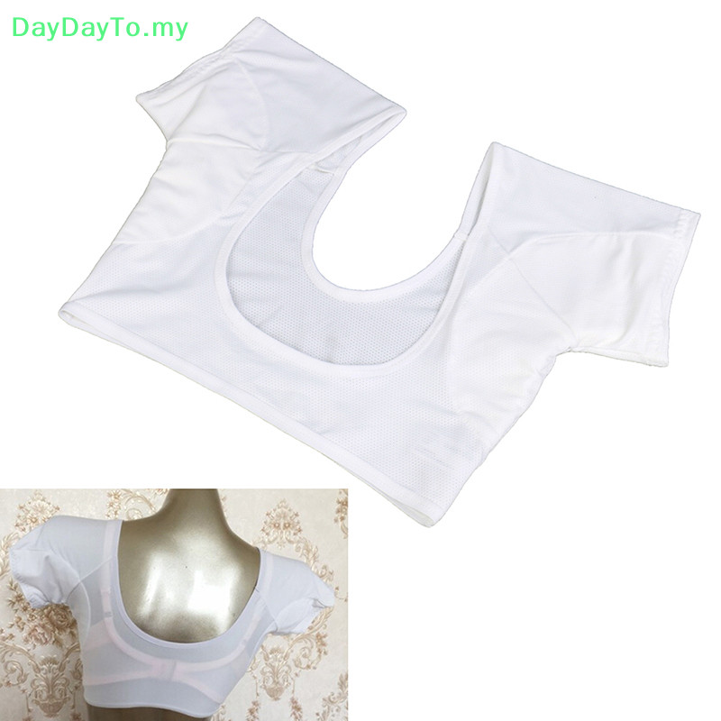 DayDayTO 1Pc White T-shirt Shape Sweat Pads Reusable Washable Underarm ...