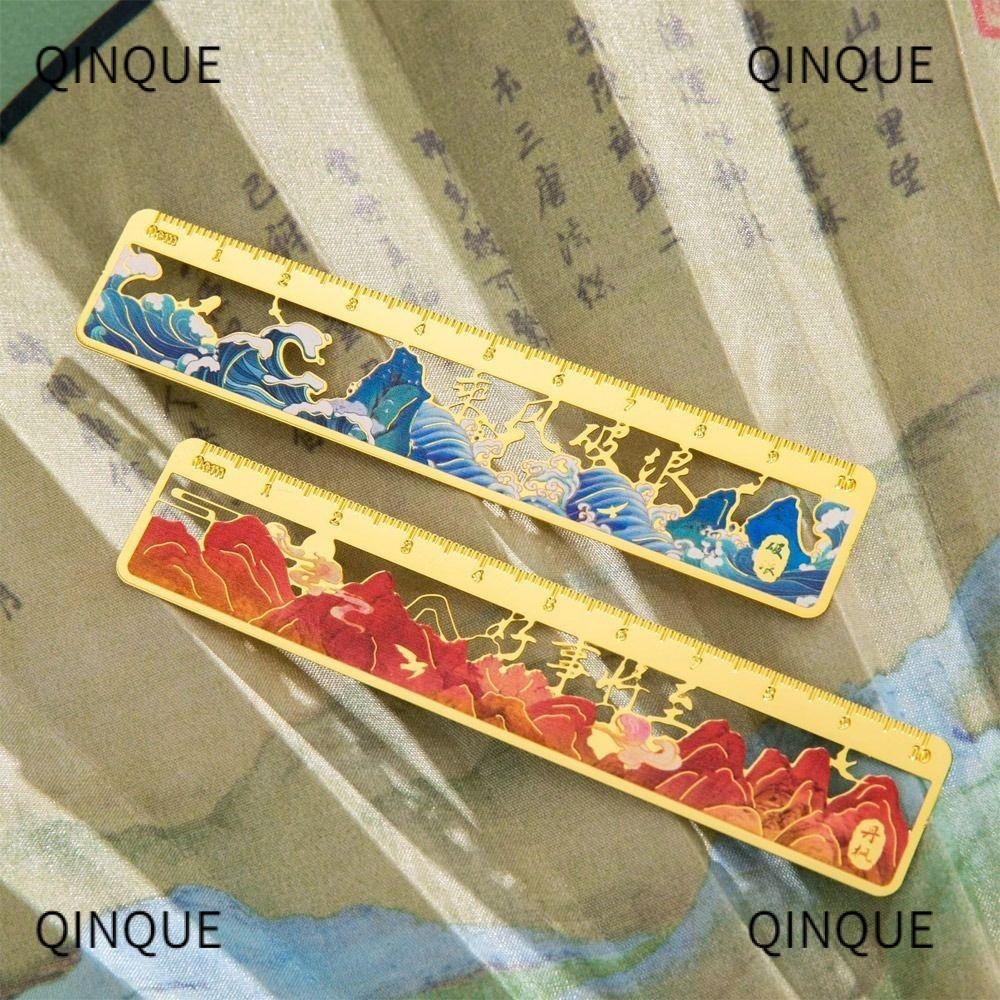 QQIN Metal Hollow Bookmark, Metal Measuring Tool Ruler Bookmark ...