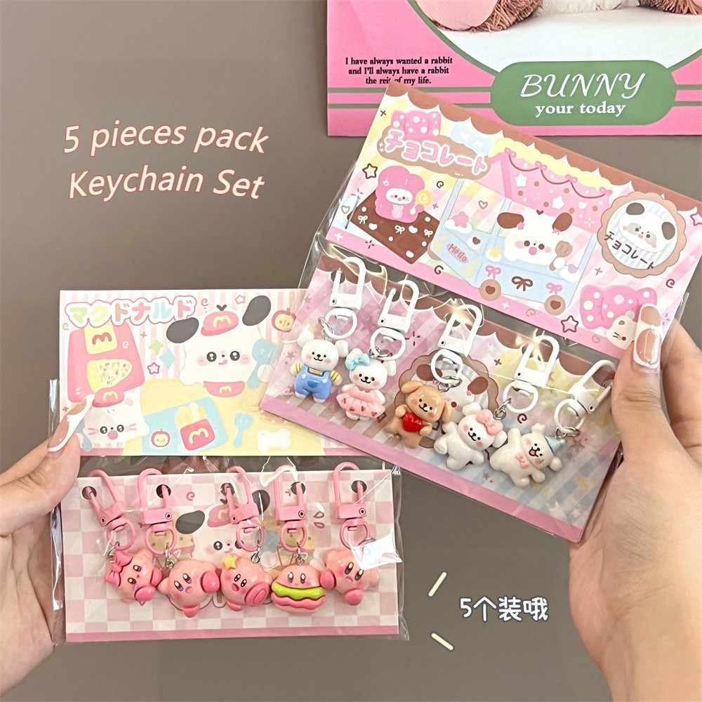 [LC] 5 pieces pack cartoon keychain Sanrio Loopy Bear school bag ...