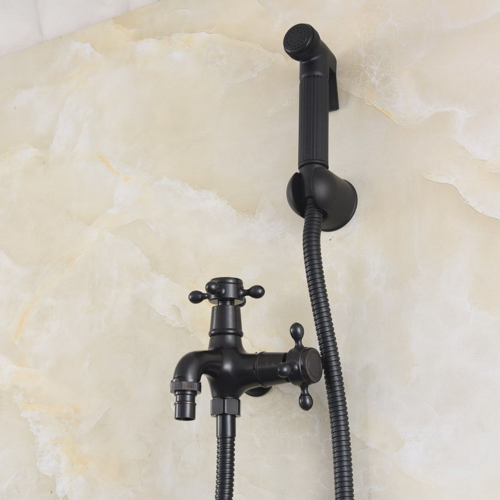 Brass Bidet Faucet Portable Bidet Sprayer Single Cold Water Tap Toilet ...