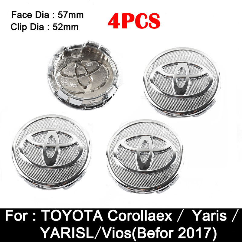 1/4pcs 57mm Car Wheel Center Hub Caps Cover Auto Emblem Badge Wheel Rim ...