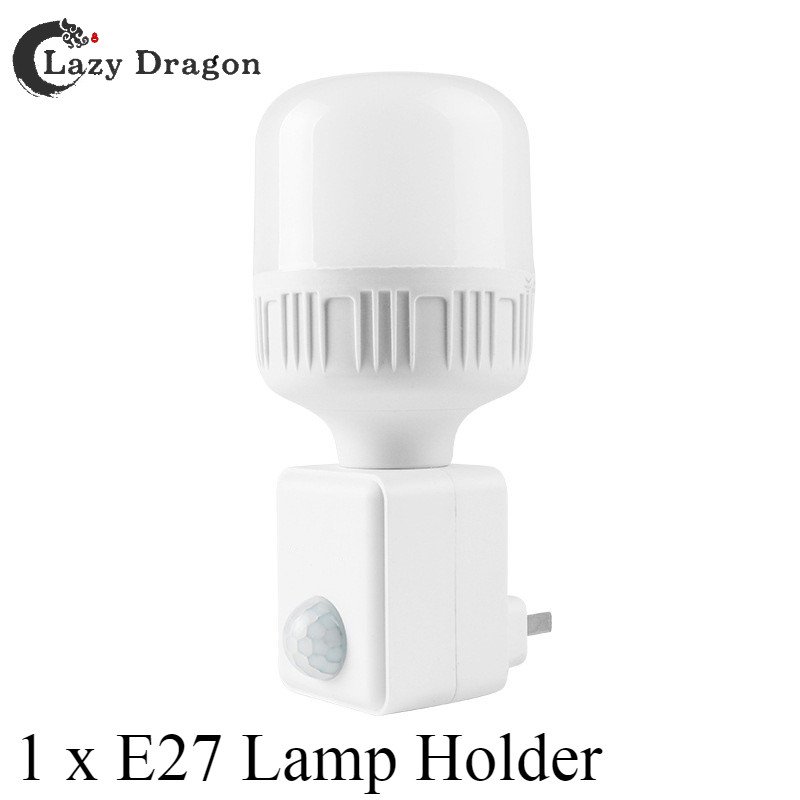 E27 Infrared Induction Lamp Socket Holder IR Human Body Sensing ...