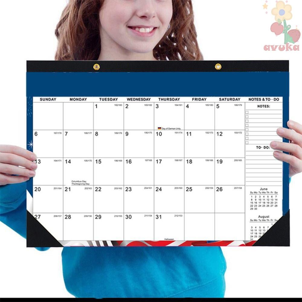AVUKA 2025 Monthly Wall Calendar, With Hanging Hole Rectangular Theme ...