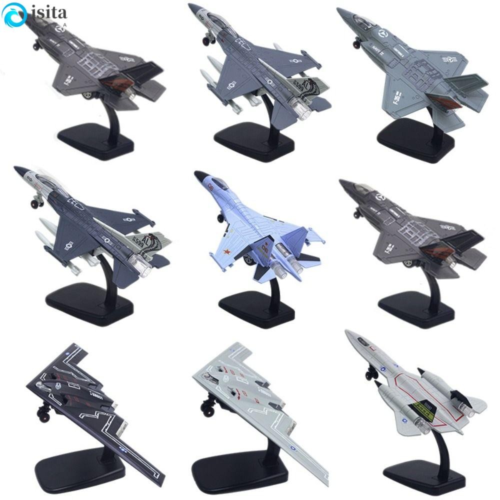 ISITA Fighter Aircraft Toy, Diecast Pullback & Go Aviao Plane Model ...