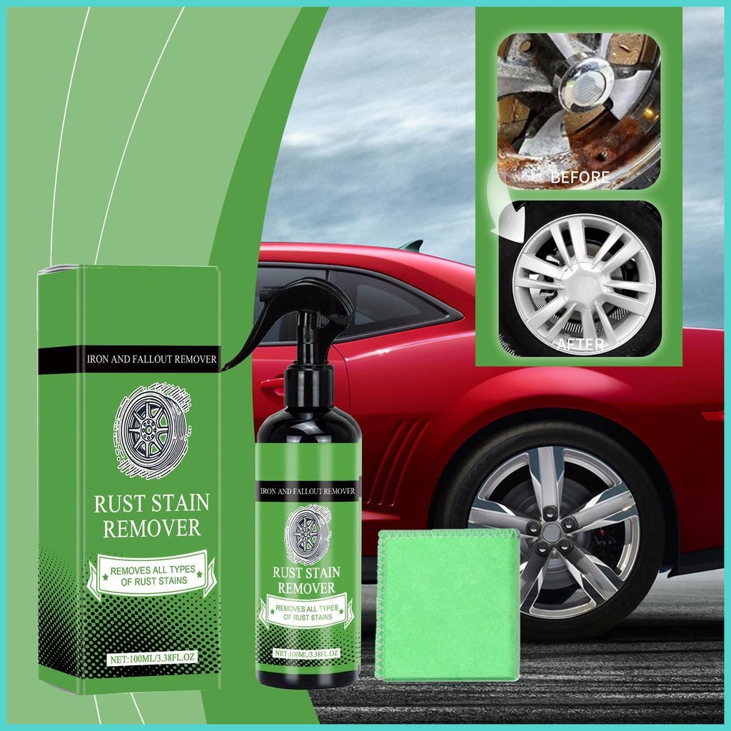 Car Rust Removal 100ml Auto Rust Remover with Towel Wheel Hub ...