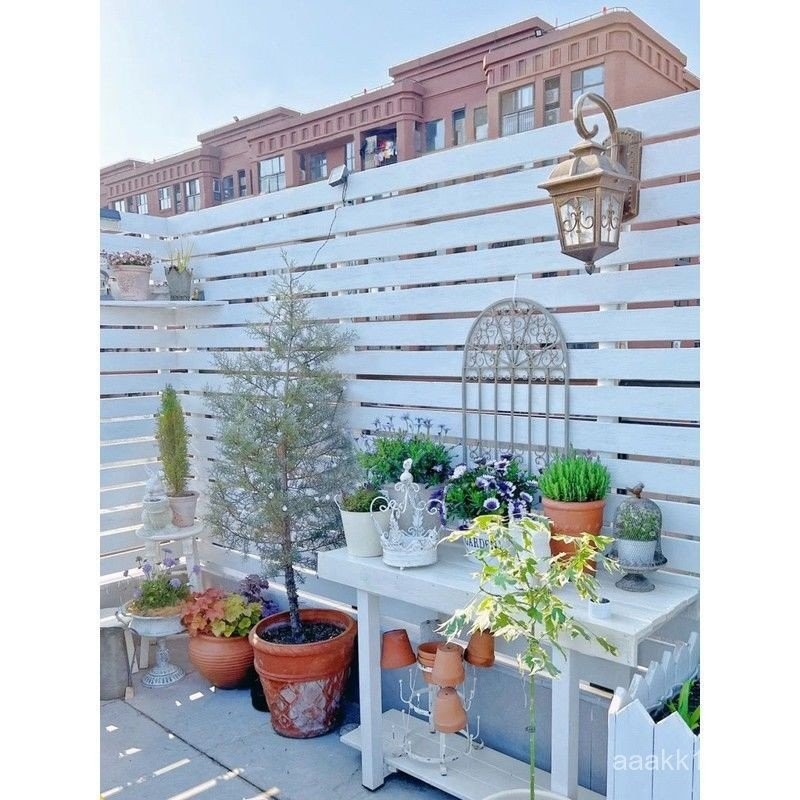 Courtyard Decoration Anticorrosion Wooden Fence Small Terrace Fence ...