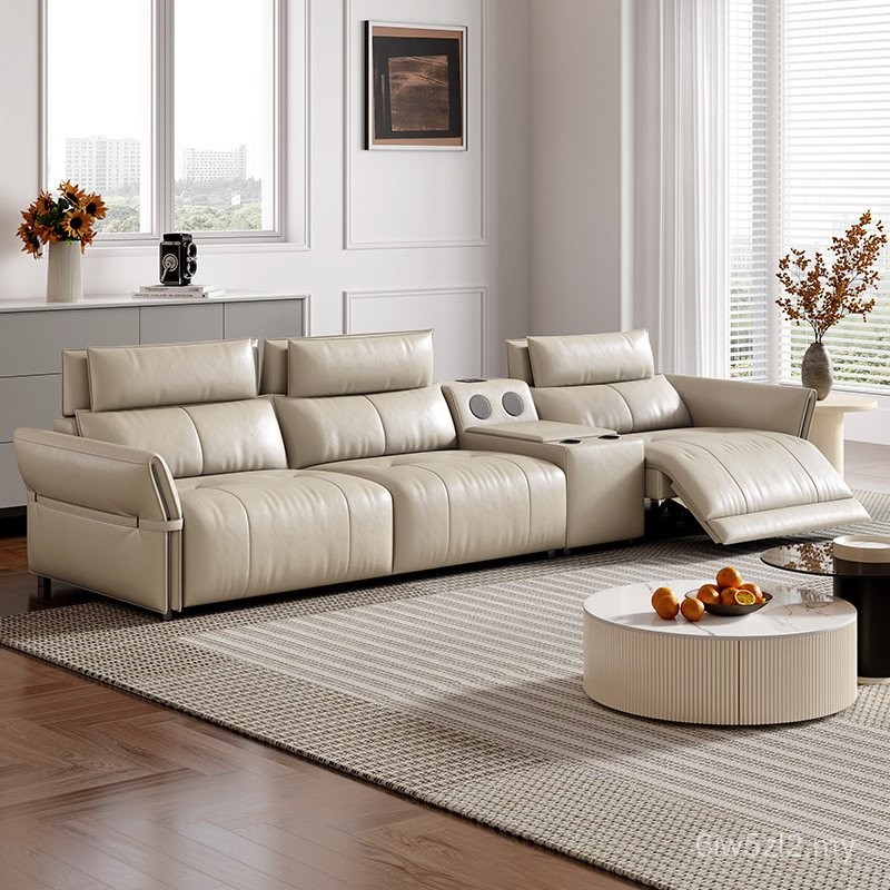 2024 Sofa Elektrik Pelbagai Fungsi Baharu Pangsapuri Kecil Gaya Krim ...