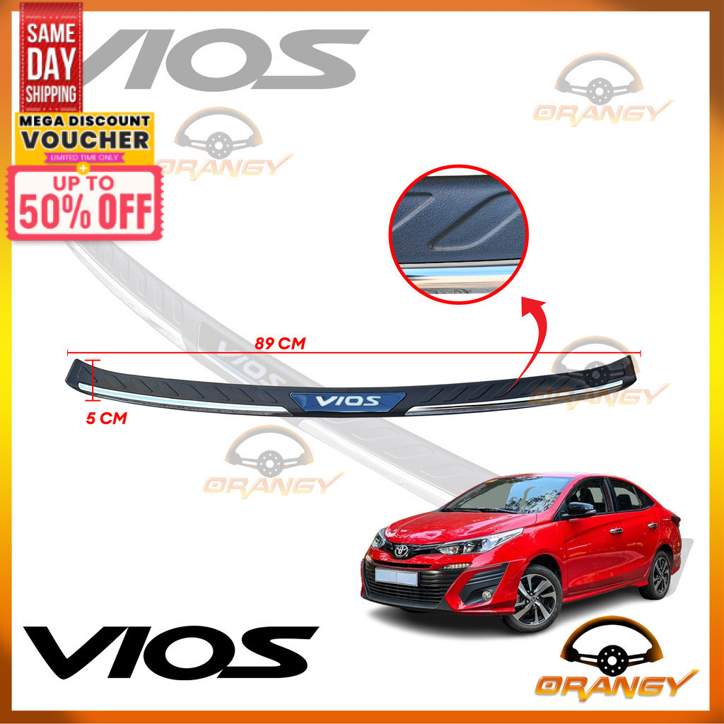 ALL NEW Toyota Vios 2019 to 2025 OEM Rear Stepsill Black Chrome / All ...